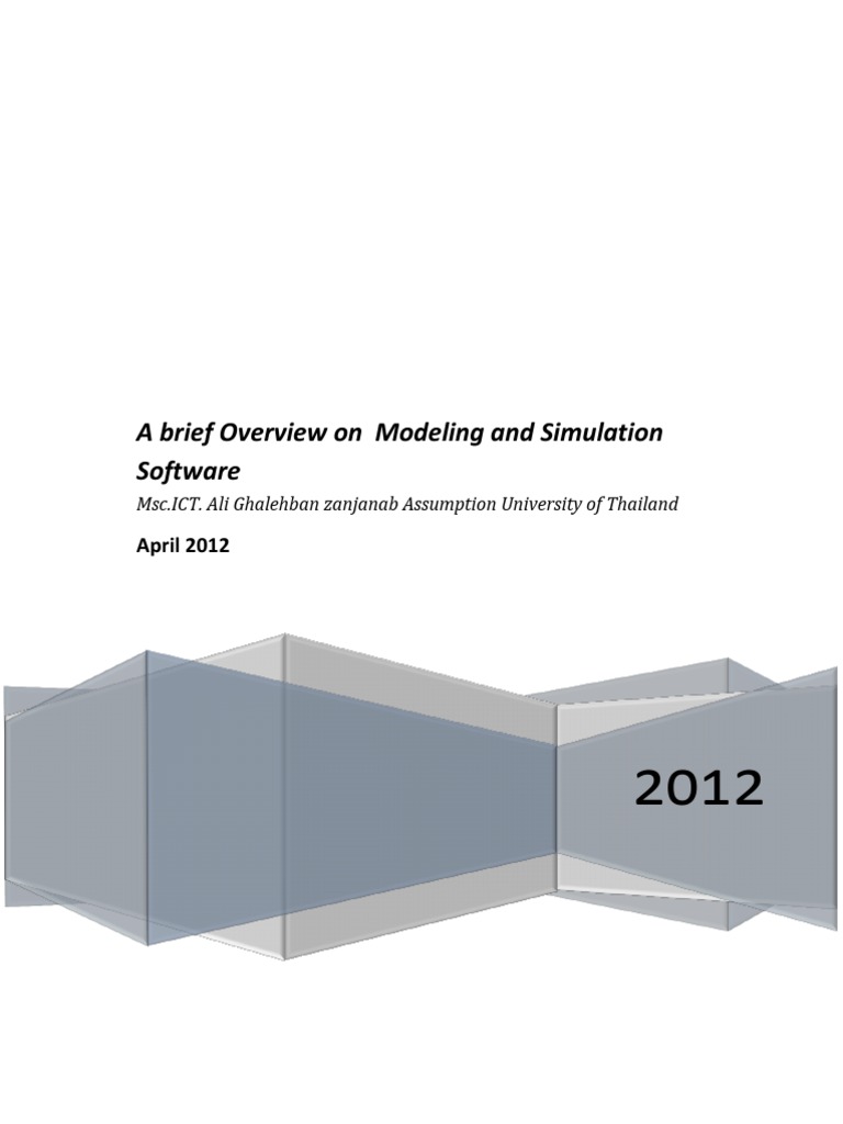 A Brief Overview On Modeling and Simulation Software | PDF | Simulation ...