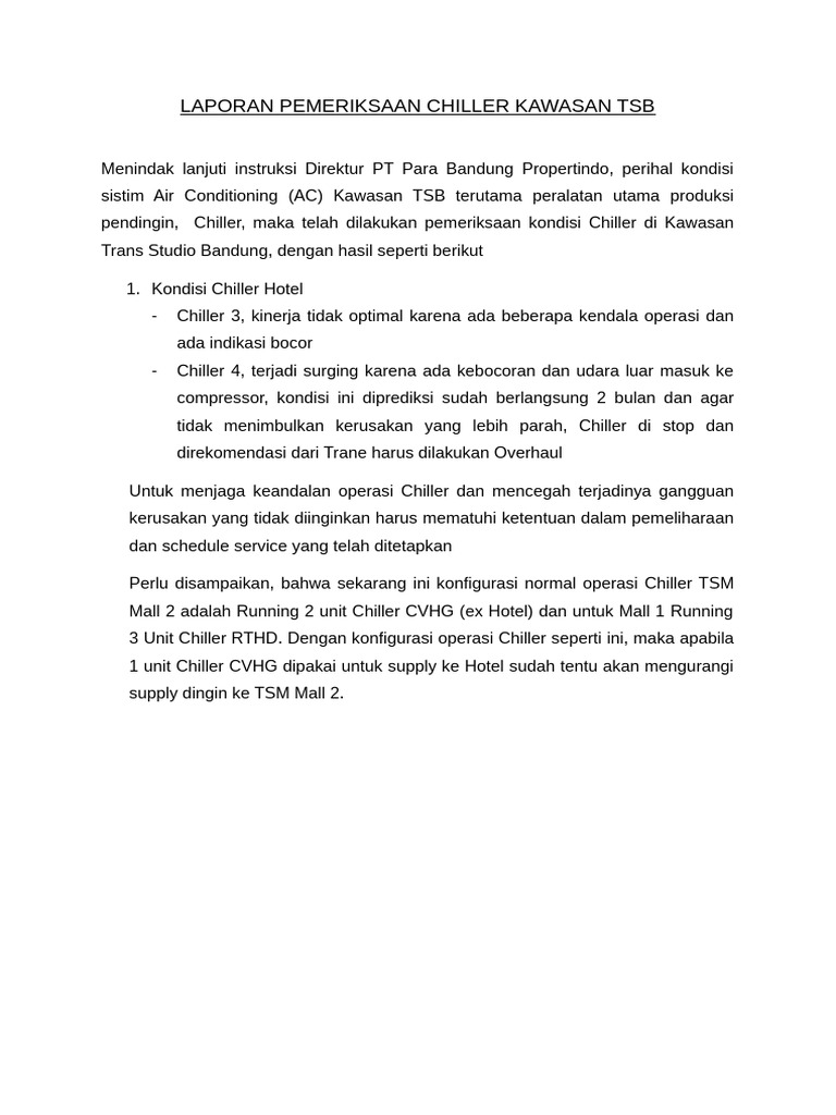 LAPORAN_KONDISI_CHILLER_KAWASAN_TSB[1] | PDF