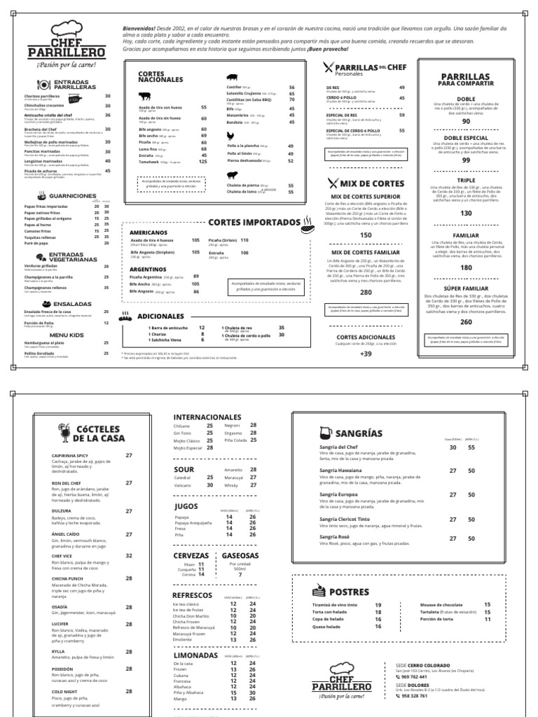 Cart A Chef Parr Iller o 2025 | PDF | filete | Cocina occidental