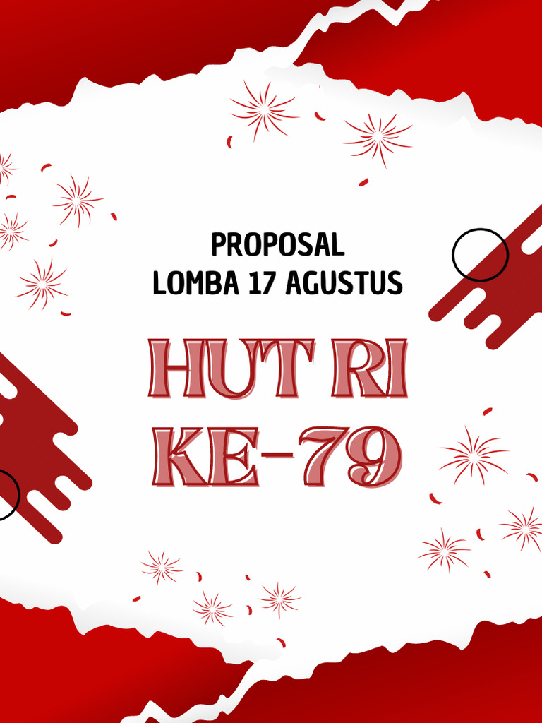 Merah Putih Modern Sederhana Cover Proposal Lomba 17 Agustus Dokumen A4 ...