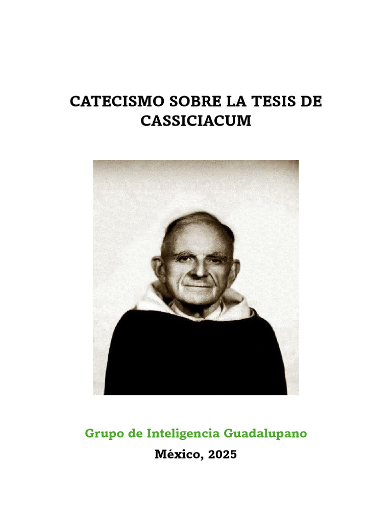 Tesis de Cassiciacum: Explicación Teológica | PDF | Papa | Iglesia Católica