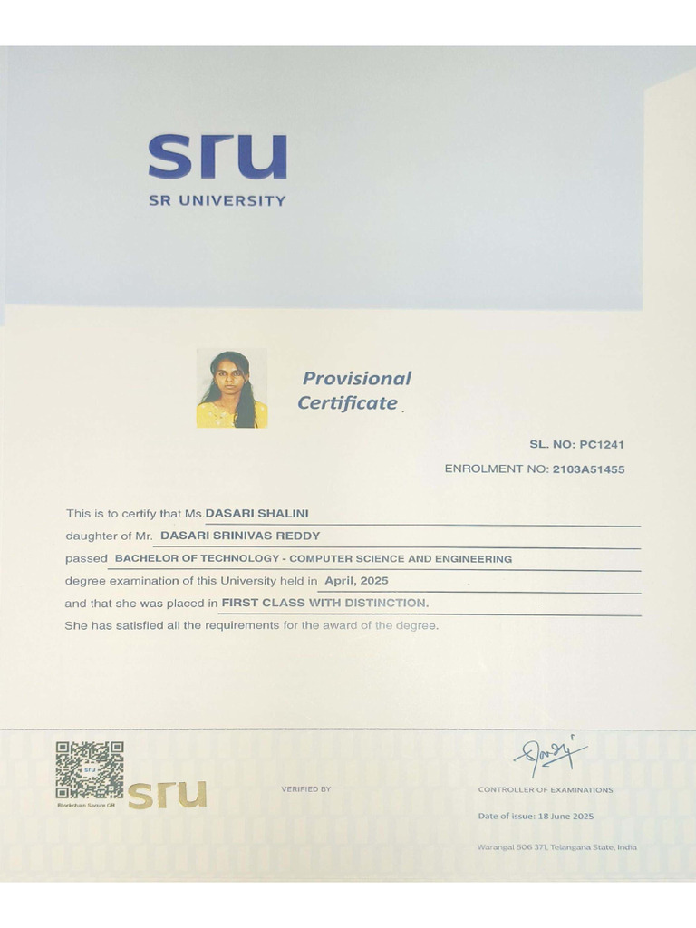 Provisional Certificate | PDF