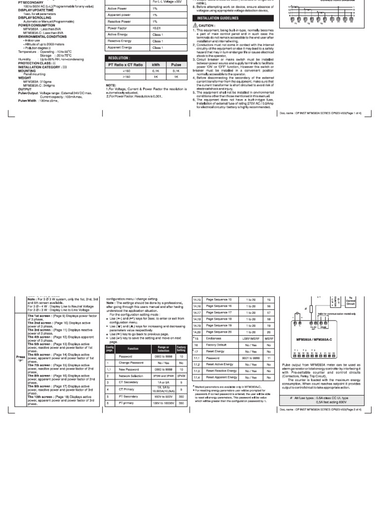 MFM383A-C Manual Overview | PDF | Parameter (Computer Programming ...