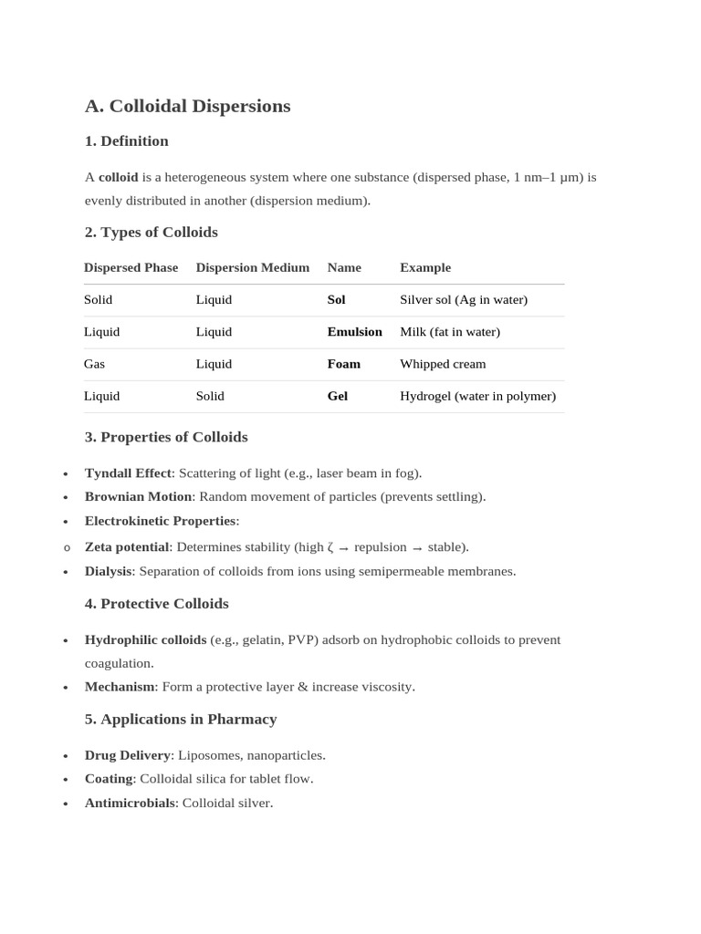 Dispersion Systems Physical Pharmacy | PDF | Colloid | Emulsion
