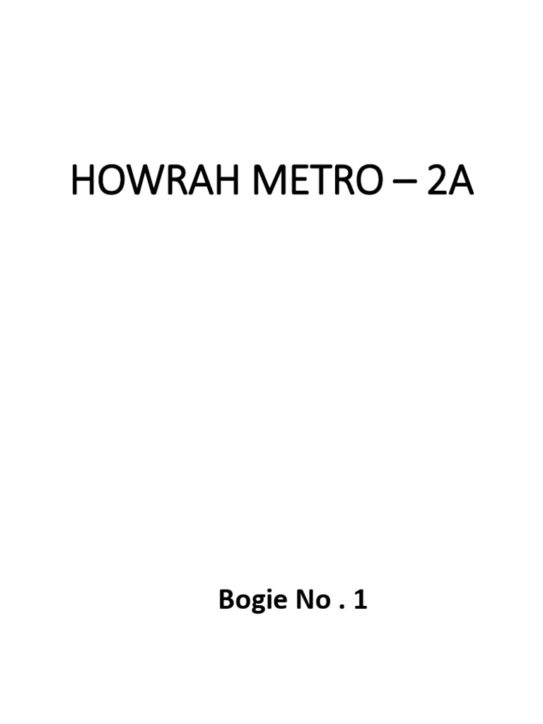 Howrah Metro | PDF
