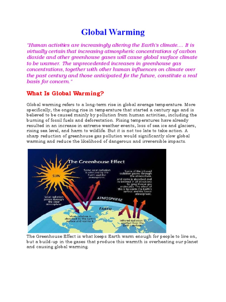 What Is Global Warming? | PDF | Global Warming | Greenhouse Effect