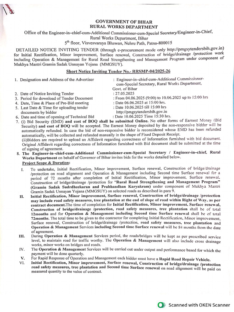 Tendernotice 1-1 | PDF