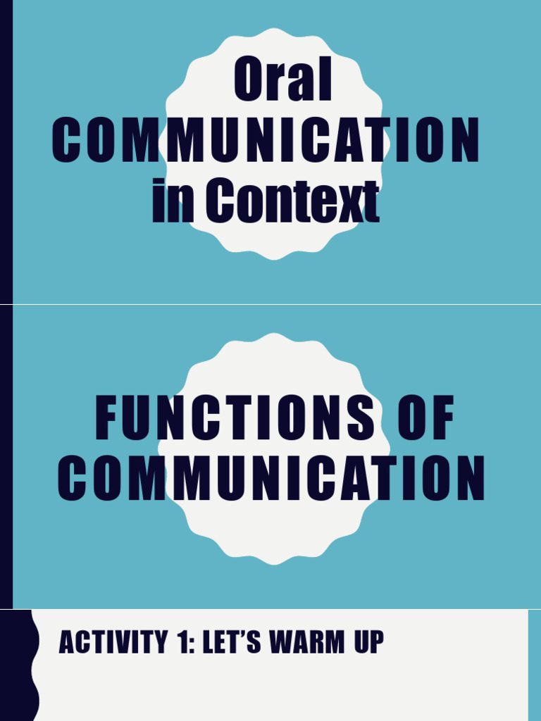 Functions of Communication | PDF | Communication | Information