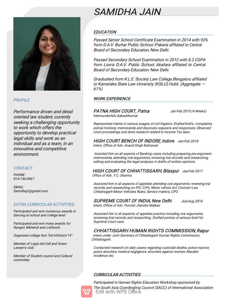 Samidha Jain Resume New | PDF