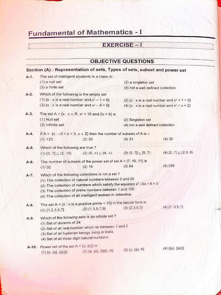 Maths Fundamental 11 STD | PDF