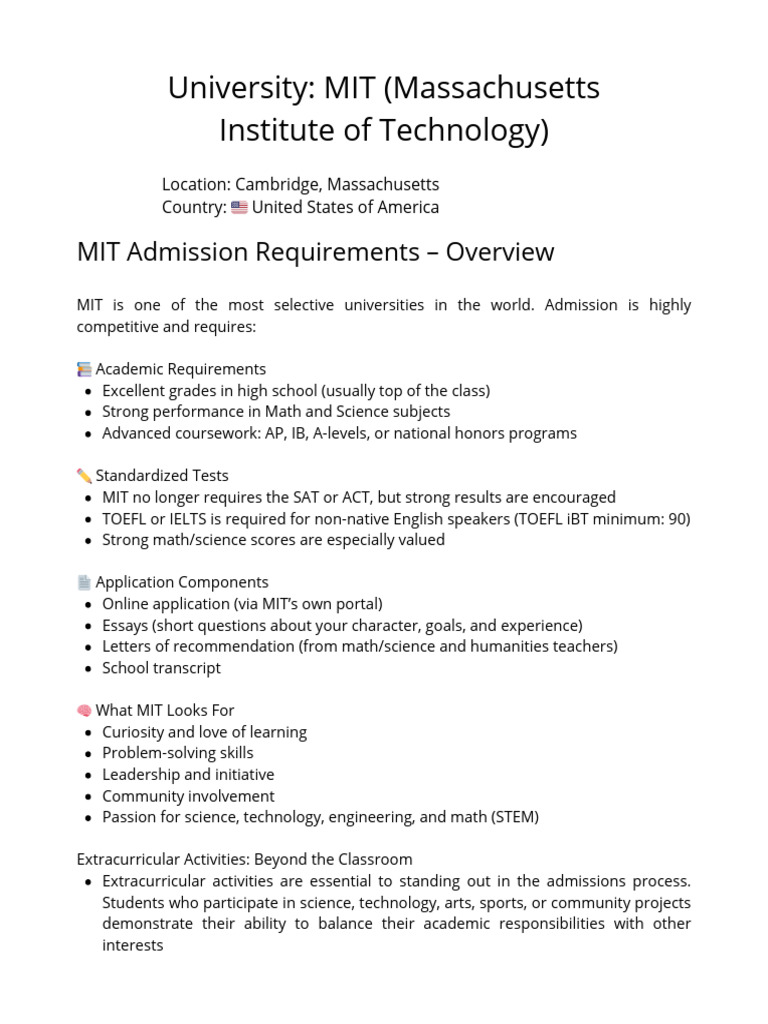 TEAM 6 MIT Massachusetts Institute of Technology | PDF | University And ...