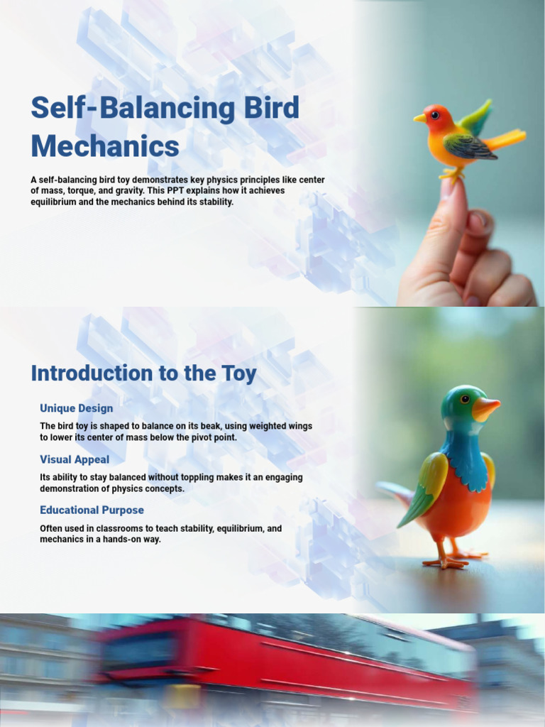 Self-Balancing Bird Toy Mechanics | PDF | Center Of Mass | Lever