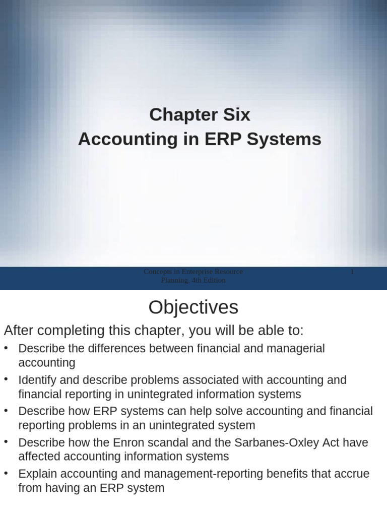 Chapter 6 - ERP Finance and Accounting System | PDF | Enterprise ...