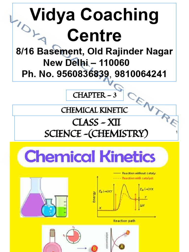 Chemical Kinetics Overview for Class XII | PDF | Reaction Rate ...