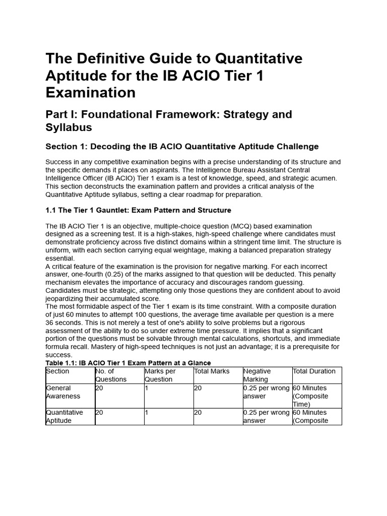 IB ACIO Quant Formulas, Questions | PDF | Numbers | Mathematics