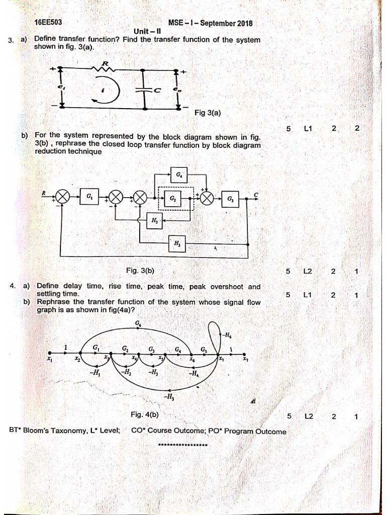 Linear Control System Questions Bank | PDF