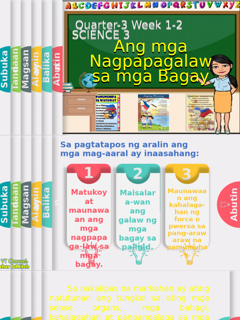 Science 3 q3 Week 1-2 Mga Nagpapagalaw Sa Bagay | PDF
