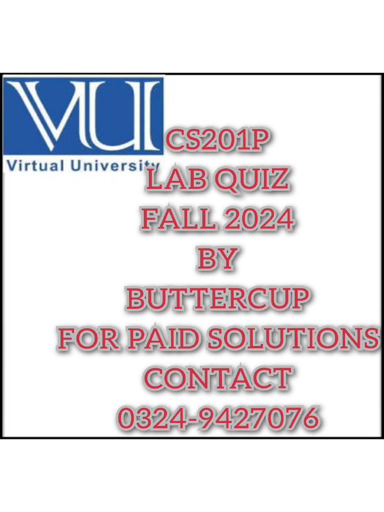 CS201P Final Lab Quiz by Buttercup-1 | PDF