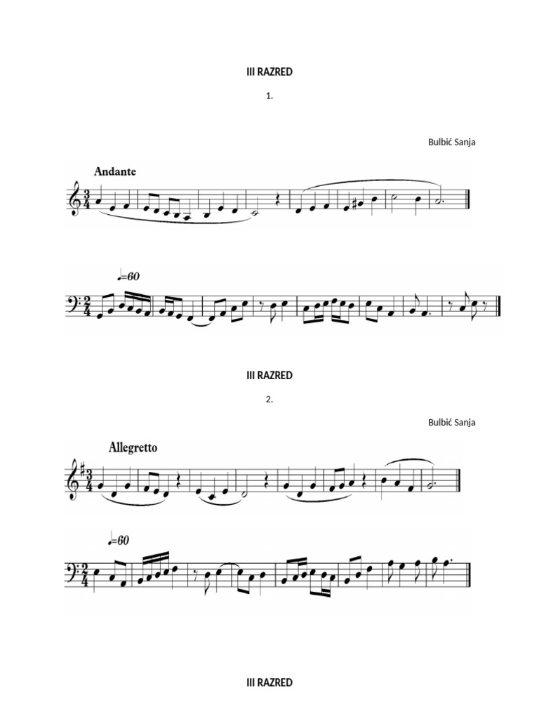 Primeri III Razred 2017 18 | PDF