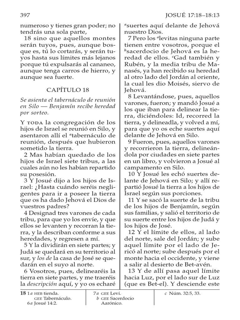 Reparto de tierras en Silo: Tribu de Benjamín | PDF | Joshua | Libros ...