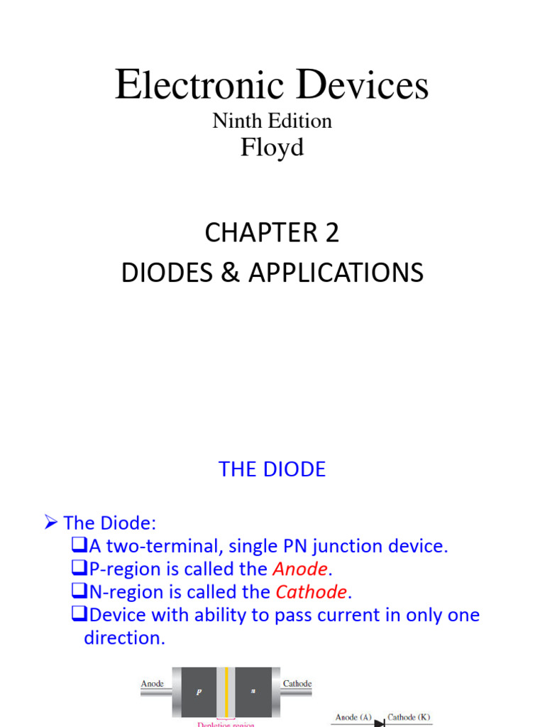 Chapter 2 Diodes and Applications - pdf-1 | PDF | Rectifier | Diode