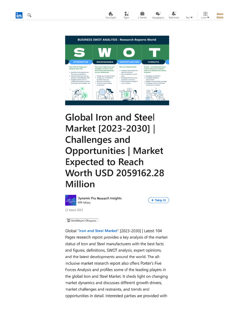 Global Iron and Steel Market 2023-2030 Challenges and Opportunities | PDF