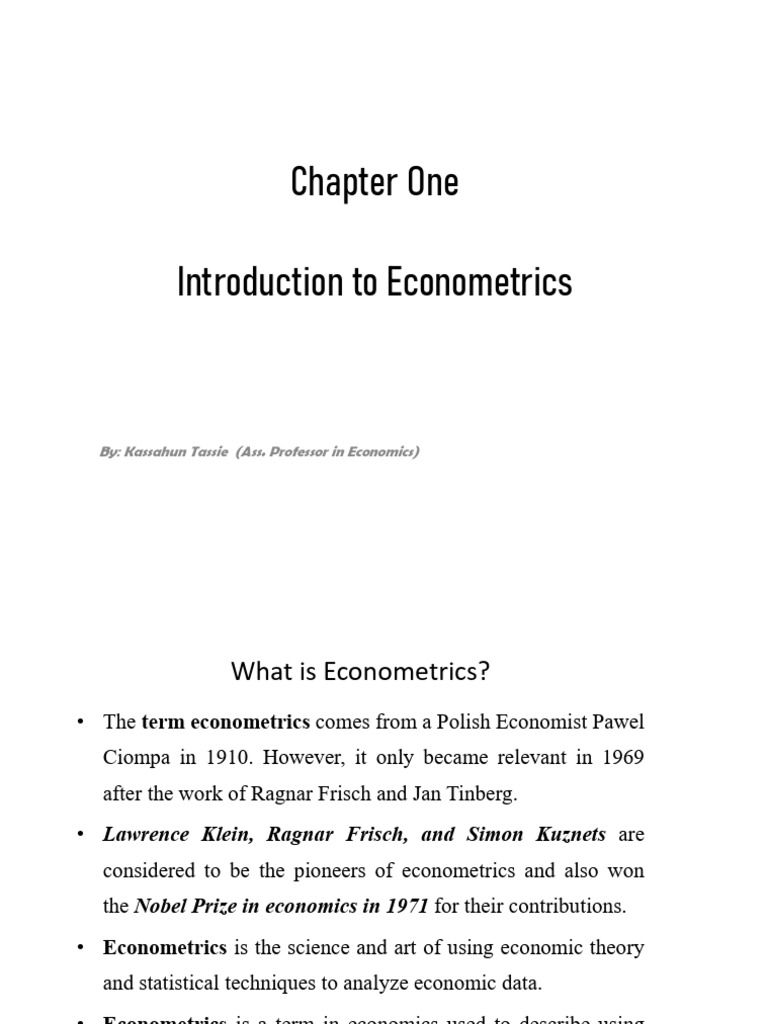 Econometrics Chapter One | PDF | Econometrics | Statistics