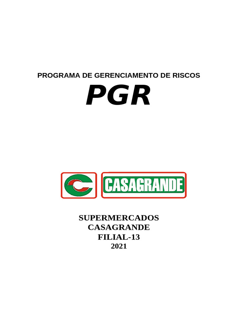 Programa de Gerenciamento de Riscos PGR 2022 | PDF | Avaliação de risco