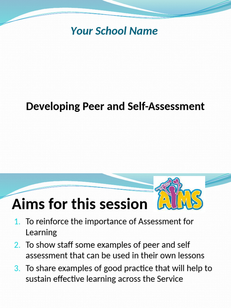 Developing Self and Peer Assessment in Your Provision | PDF | Teachers ...