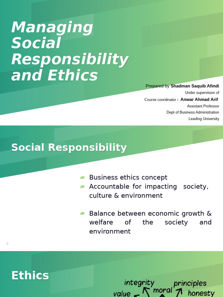 Management in Course Presentation | PDF | Corporate Social ...