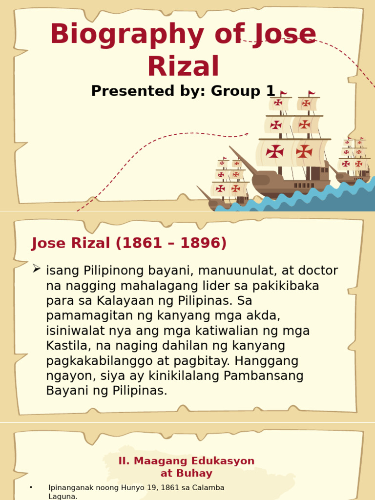 Biography of Jose Rizal (1) | PDF