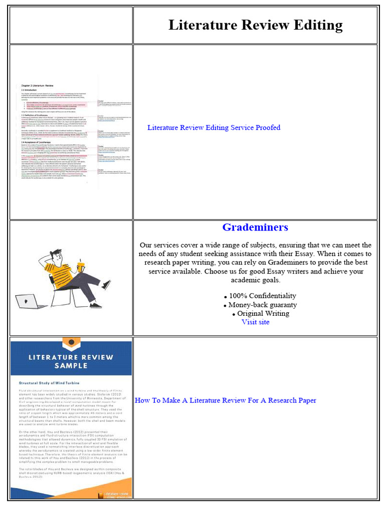 Literature Review Editing | PDF | Essays | Editing