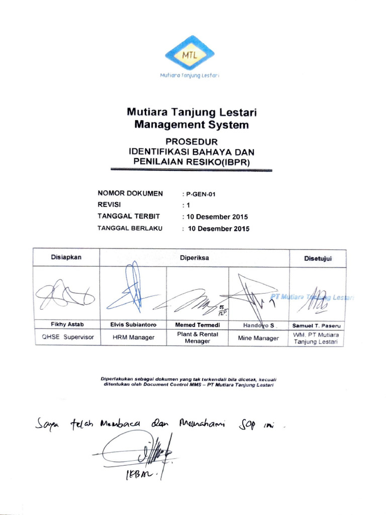 Materi Hira Atau Ibpr Pertambangan | PDF