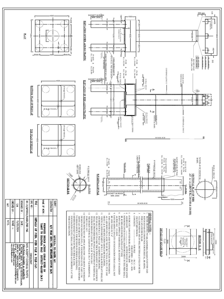 Pile Cap and Pier Structural Details | PDF | Structural Engineering ...