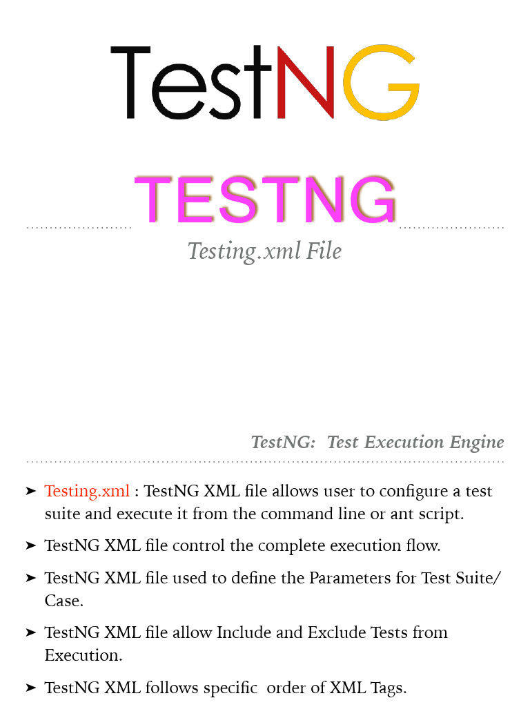 What Is Testng XML File | PDF
