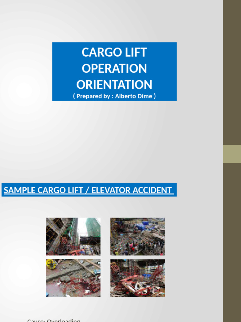Cargo Lift Operation and Safety Guide | PDF | Elevator | Switch