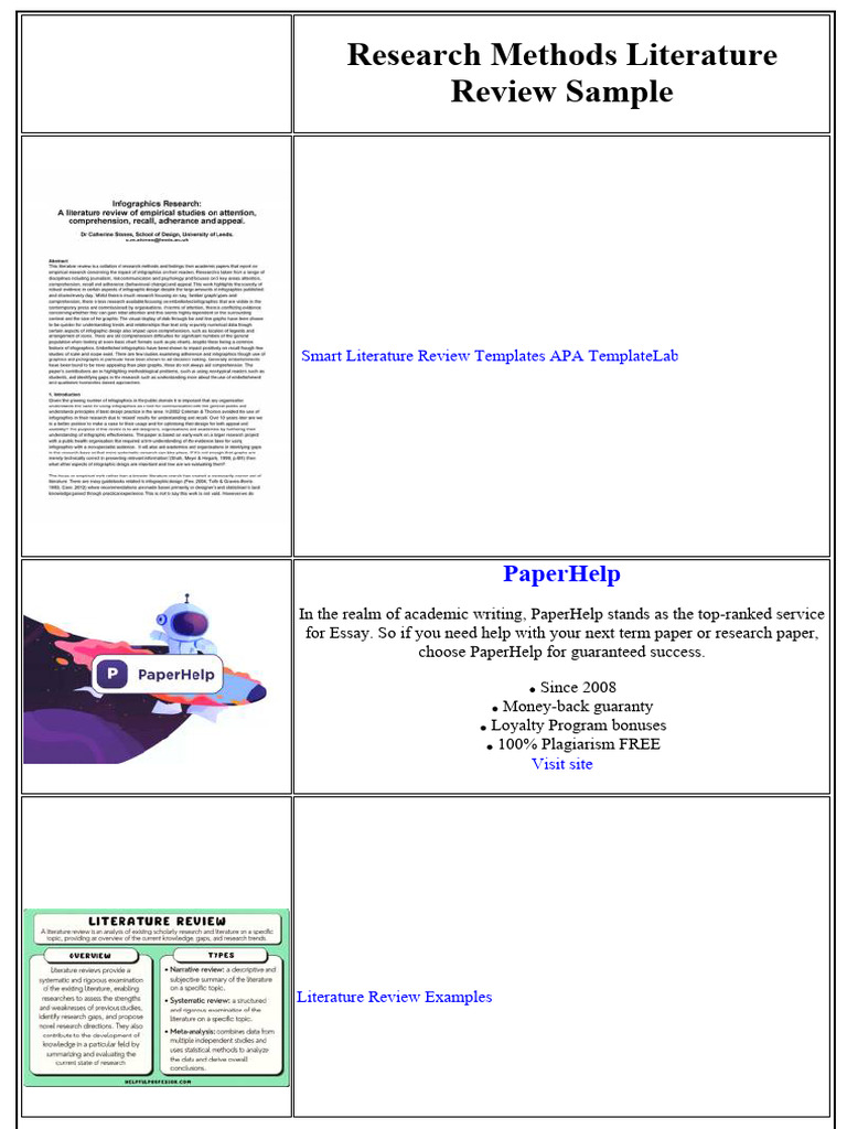 Research Methods Literature Review Sample | PDF | Thesis | Essays