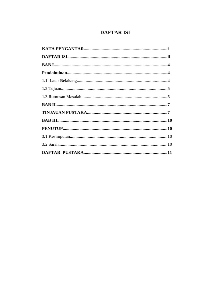 Daftar Isi Makalah PDF | PDF