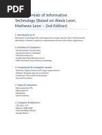 Fundamentals of Information Technology Notes | PDF
