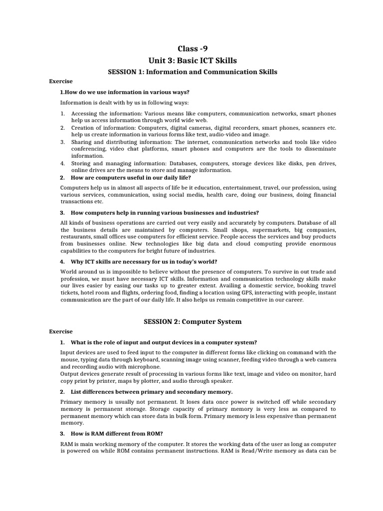 Class 9 l-3,4 | PDF | Operating System | Entrepreneurship