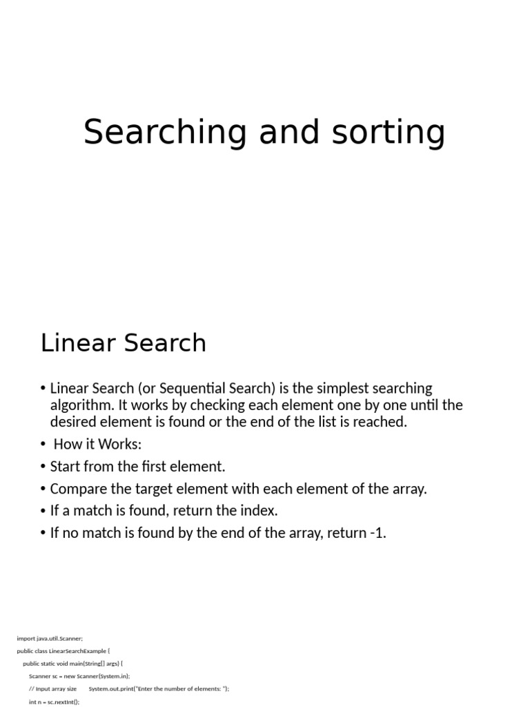 Searching and Sorting | PDF | Applied Mathematics | Theoretical Computer Science