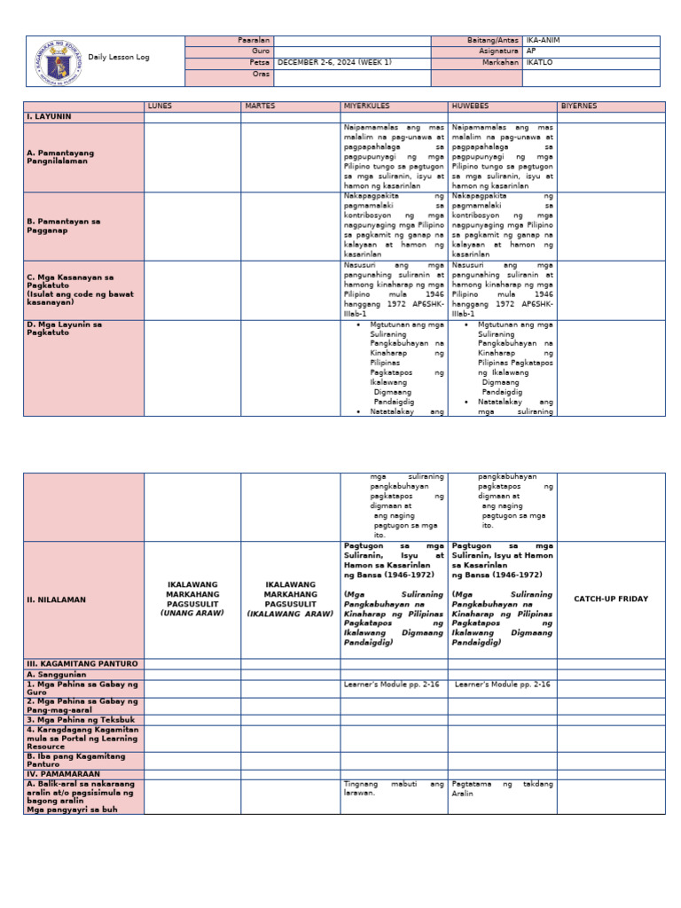 GR 6-Ap-Wk 1 - QTR 3 | PDF