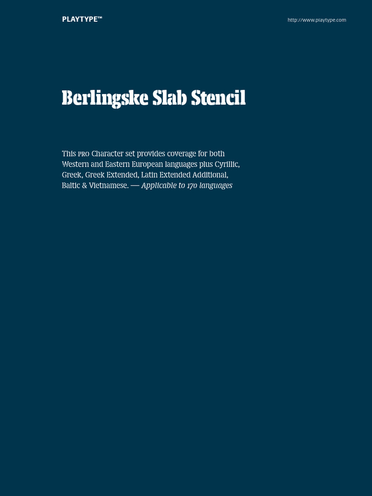 Berlingske Slab Stencil Typeface | PDF | Typefaces | Typography