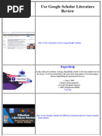 How To Use The Google Scholar in RRL Writing | PDF