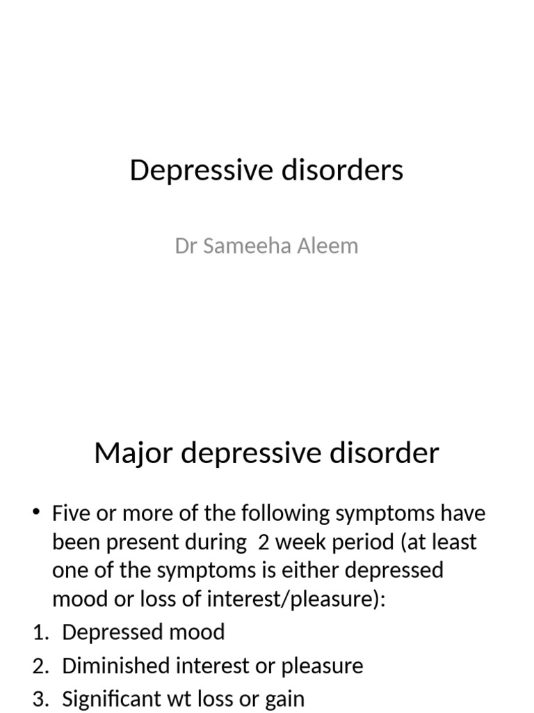 Understanding Depressive Disorders | PDF | Major Depressive Disorder ...
