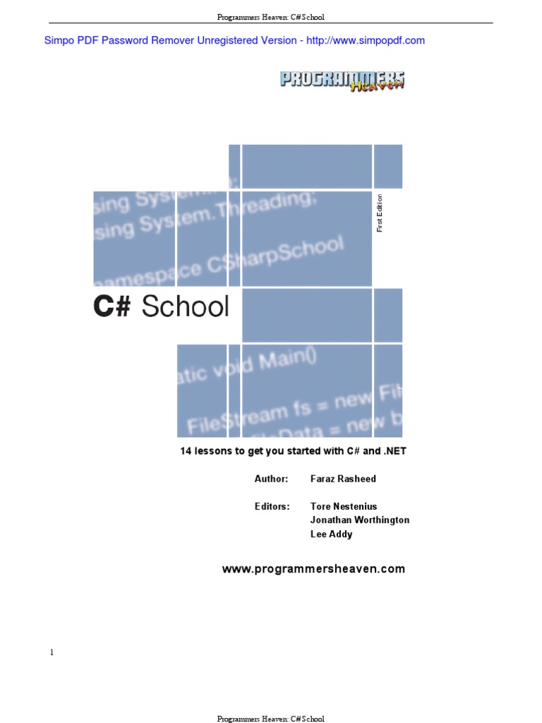 Csharp Ebook Pdf C Sharp Programming Language Constructor Object Oriented Programming