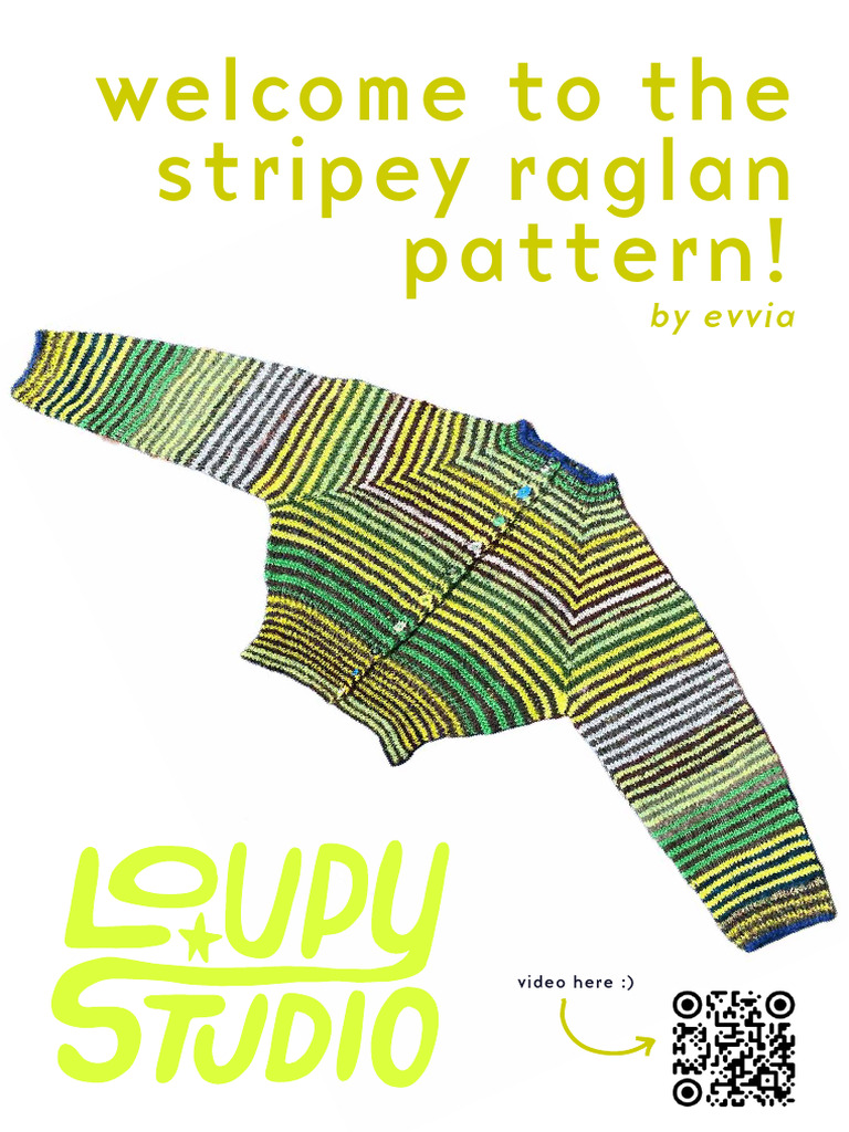 Loupy Raglan Cardi Pattern | PDF