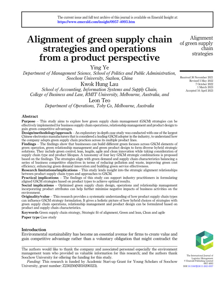 2023-10-1108_IJLM-11-2021-0557 (1) | PDF | Supply Chain | Life Cycle ...