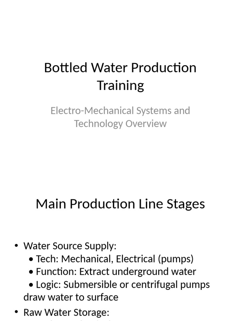Bottled Water Training From Doc Gizaw | PDF