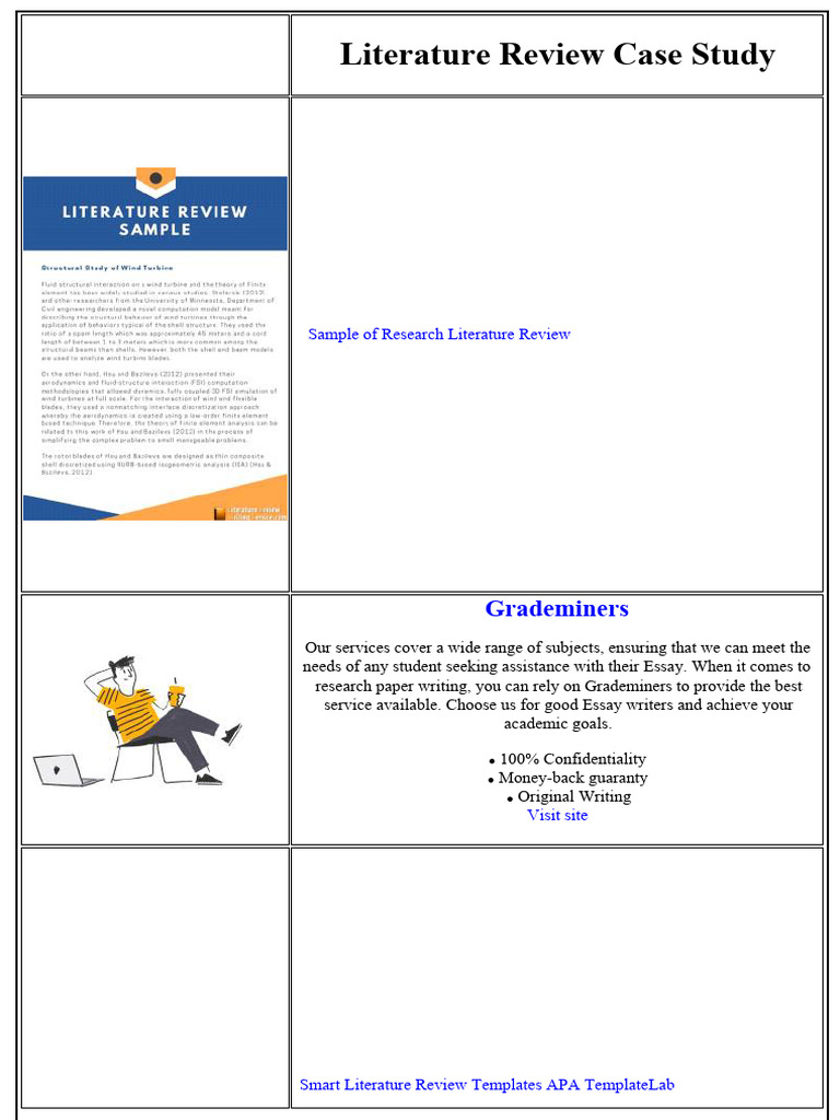 Literature Review Case Study | PDF | Meta Analysis | Systematic Review